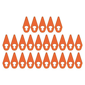 AMONIDA Plastic Trimming Blade, Wear Resistant 25PCS Compact Size Lightweight Lawn Mower Replacement Blades High Reliability Good Stability for Garden Devices (Orange)