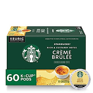 Starbucks Flavored K-Cup Coffee Pods — Crème Brûlée for Keurig Brewers — 6 boxes (60 pods total)