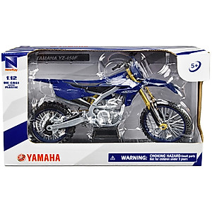 New Ray Toys Motorcycle 1:12 Scale Yamaha YZ450F Dirt Bike, 58313, Multicolor