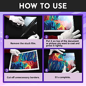 HA SHI Self Adhesive Laminating Sheets, Cold Laminate, self Seal, Plastic Paper, 8.5 x 11 Inch (20 Sheets)