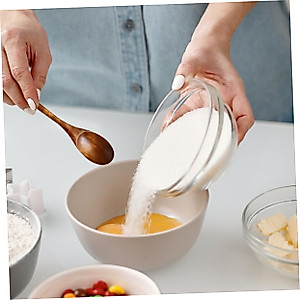 Abaodam 1 Set Wooden Fork and Spoon Wooden Forks Cake Spoon Wooden Spoons for Eating Wooden Food Spoon Wooden Teaspoons Mini Cake Forks Dessert Spoon Ice Cream Spoon Human Body Fruit