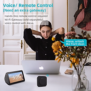Security Smart Deadbolt, Hornbill Keyless Entry Door Lock with Biometric Fingerprint, Bluetooth Electronic Smart Lock with Keypad, App Control, Work with Alexa for Front Door, Bedroom, Apartment