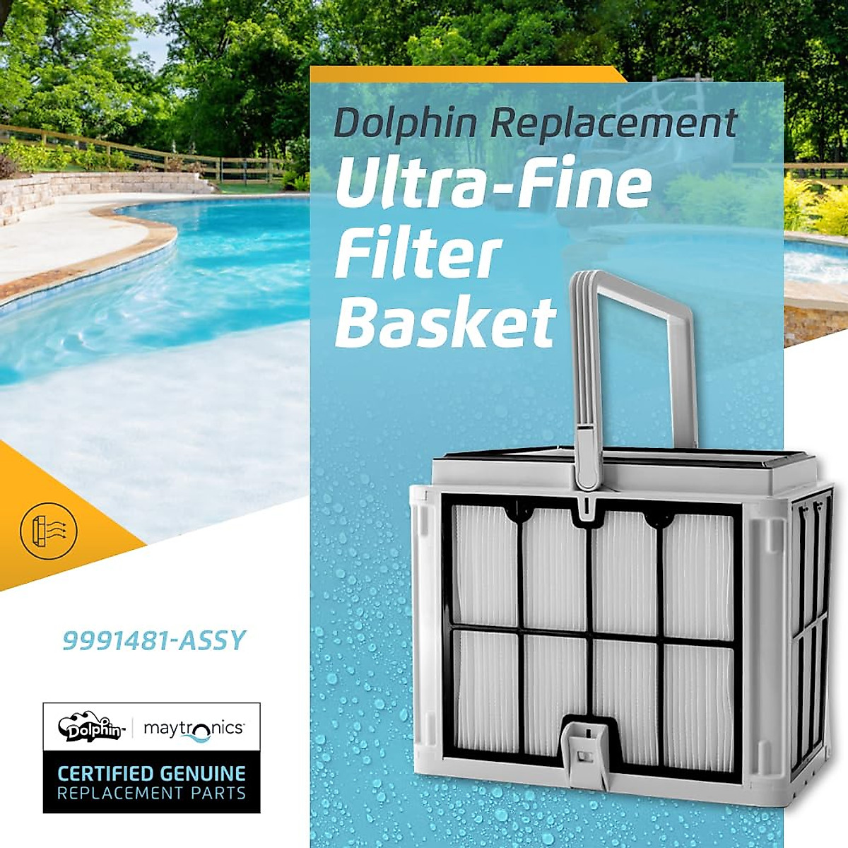 Dolphin Genuine Replacement Part — Ultra-Fine Filter Basket — 9991481-ASSY