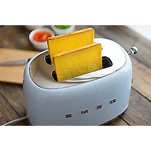 Smeg TSF01PBUS 50's Retro Style Aesthetic 2 Slice Toaster, Pastel Blue