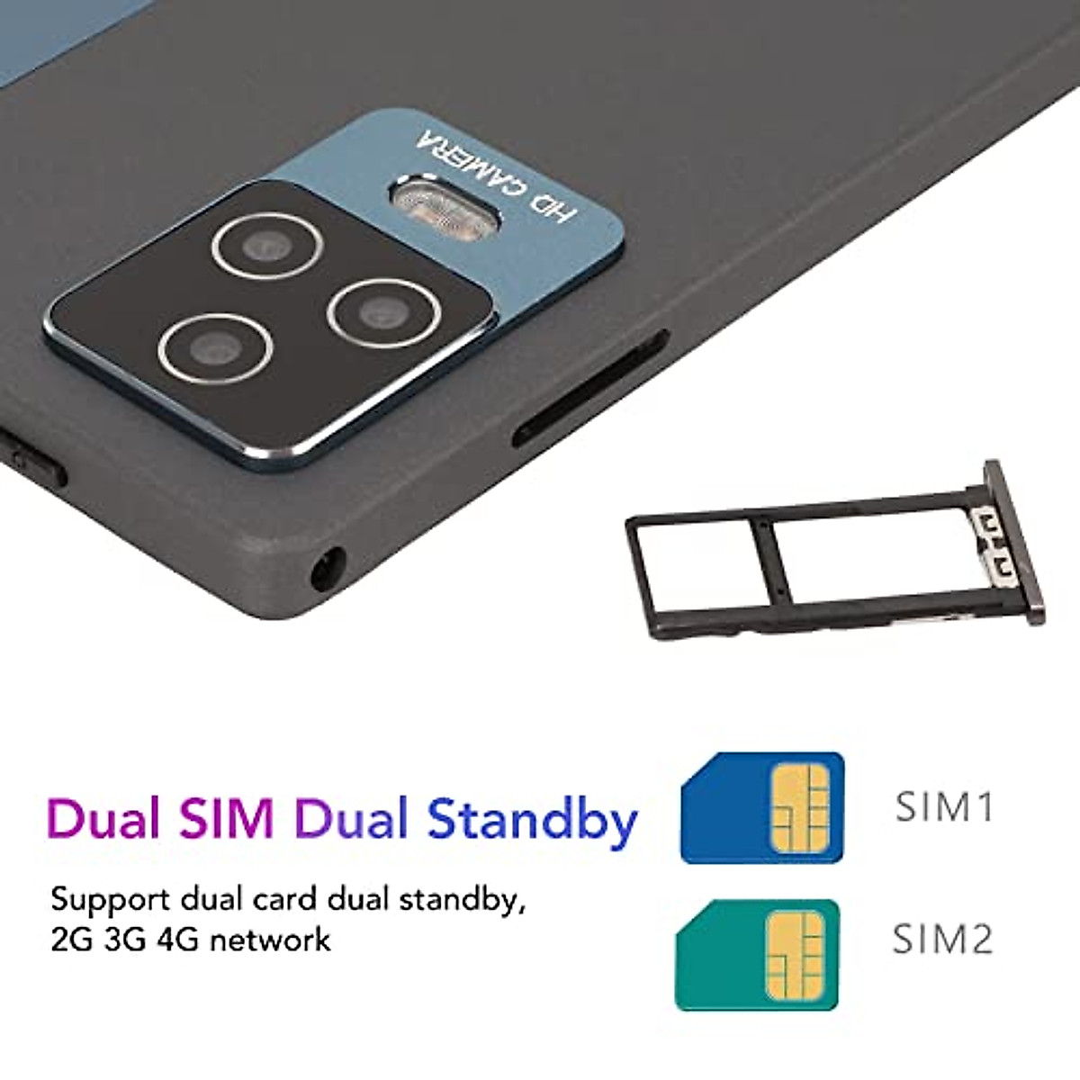 ciciglow 10.1 Inch Android Tablet pc, Ultra Portable 4GB 32GB Tablets, 1280x800 IPS Screen, Dual Card Dual Standby, 5500mah Battery, 5MP Front 13MP Rear, 2.4G/5G WiFi, Bluetooth(US)