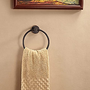 BigBig Home Bronze Towel Holder, Bathroom Towel Bar Oil Rubbed, Bath Towel Ring Wall Mounted Rustic Farmhouse Towel Rack ORB Towel Holder