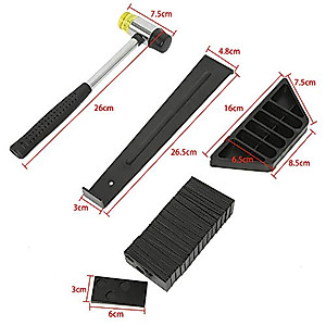 HYDDNice Laminate Wood Flooring Installation Kit with 30 Spacers Hardwood Floor Fitting Tool Set Tapping Block Pull Bar and Mallet