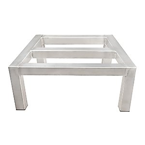 GSW 8-Inch High All Welded Aluminum Dunnage Racks with Plastic Feet, 12”L x 14”W x 8”H