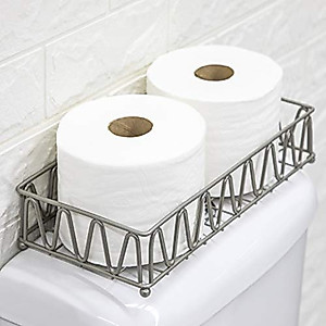 Home Zone Living Bathroom Tray | Store Hand Towels, Towelettes, and Toilet Paper | Simple Design Collection