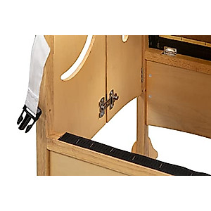 Naomi Home Kids I'm a Big Helper, Kitchen Step Stool for Toddlers with Safety Rail, Children Standing Tower for Learning Little Helper, Solid Wooden Counter Stool for Kids Natural