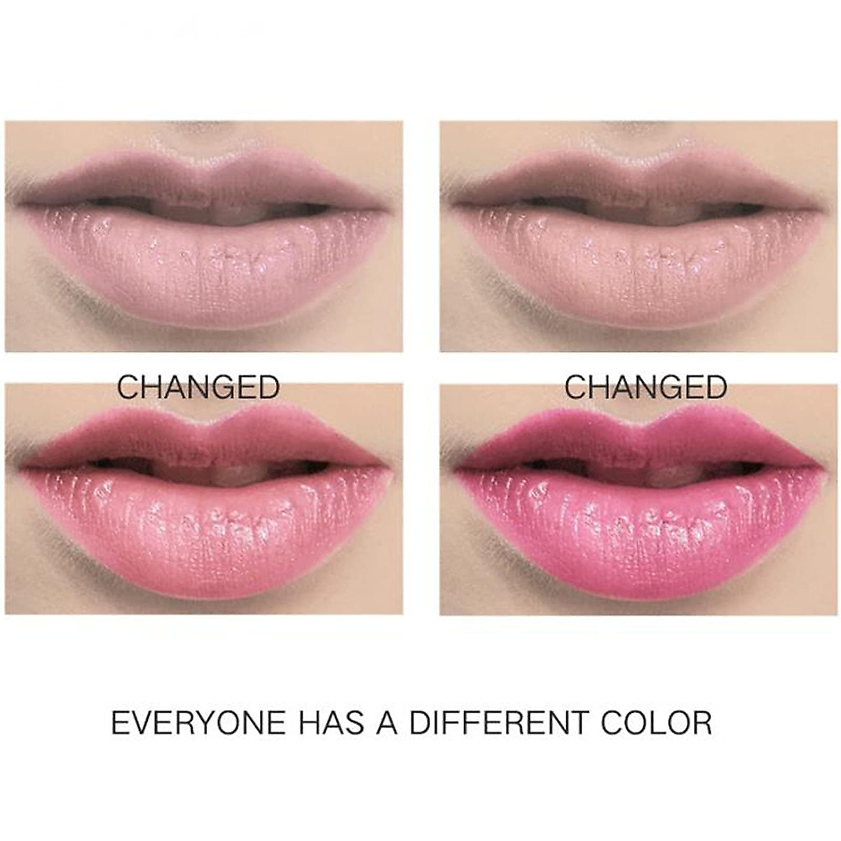 firstfly Pack of 6 Crystal Flower Jelly Lipstick, Long Lasting Nutritious Lip Balm Lips Moisturizer Magic Temperature Color Change Lip Gloss (Black)