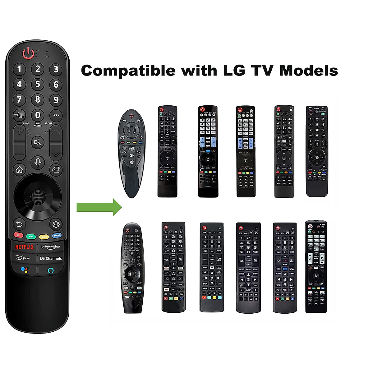 Universal for LG Magic Remote Control MR22GA MR21GA, Compatible with LG LED OLED LCD 4K 8K UHD Smart TV (No Voice Search, No Pointer Function)