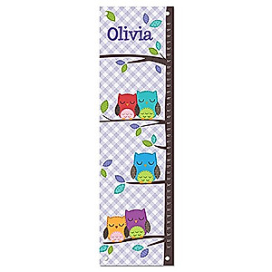 Personalized Growth Chart for Kids, Gingham Owl - I See Me!