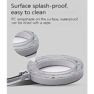 GVOREE 5W Mini Fish Tank Light White Clip-on Aquarium Lights for Small Betta Fish Tank,Round Light Aquatic Plant Lighting (White Body + Blue LED Light) Suitable for Small Fish Tanks