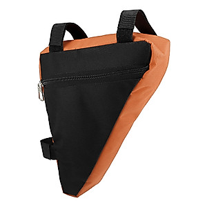 X AUTOHAUX Bike Triangle Frame Bag Front Pouch Cycling Bicycle Wedge Tube Storage Bag for Road Mountain Bikes Orange