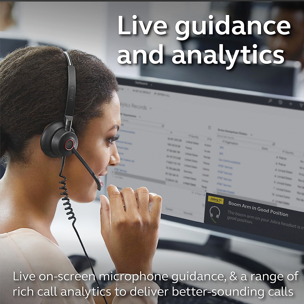 Jabra Engage 50 Wired Headset, Stereo – Telephone Headset with 3-Microphone System, Blocks Out Background Noise for Increased Agent Focus, Call Center Headset Features Enhanced Hearing Protection