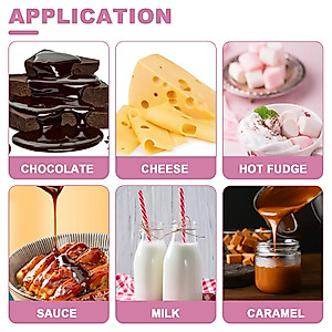 Saladulce Electric Cheese Sauce Warmer Hot Fudge Warmer Dispenser Nacho Cheese Dispenser Warmer Jam Heat Preservation Machine with 22OZ Bottles, 86~185℉ 110V