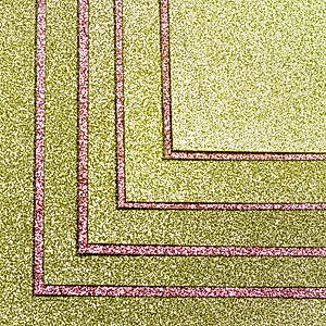 YZH Crafts Glitter Cardstock Paper,No-Shed Shimmer Glitter Paper,10 Sheets, DIY Party Deco, 8 Inch X 12 Inch, A4 Size (Gold)