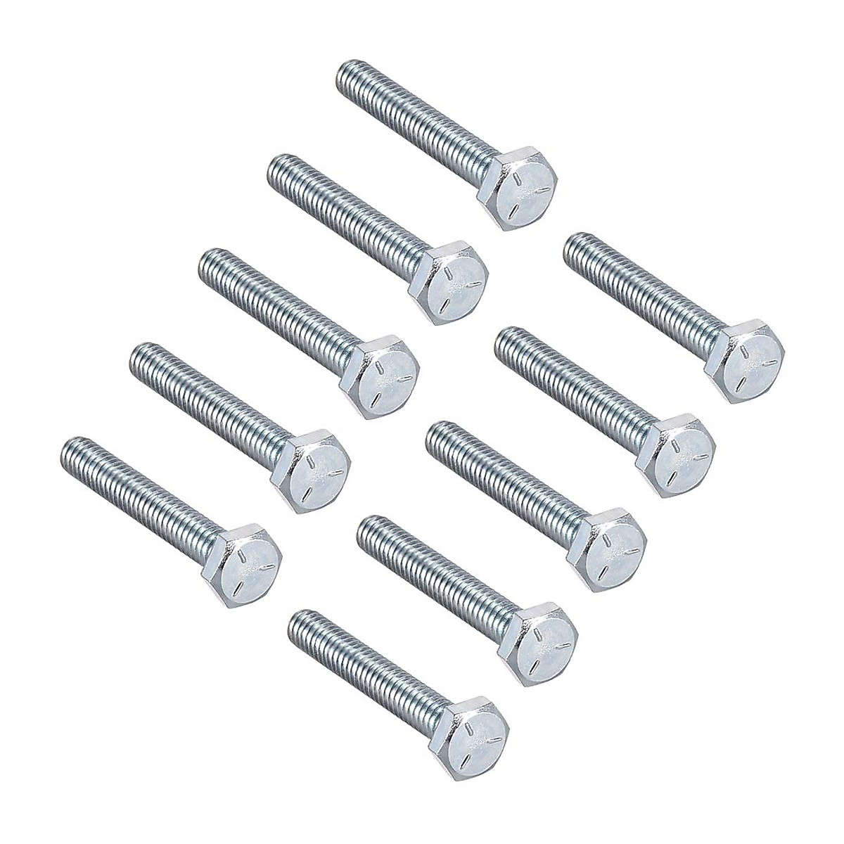 uxcell Hex Head Screw Bolts Carbon Steel 1/4"-20x1-3/4" Fastener Grade 5 UNC 10pcs