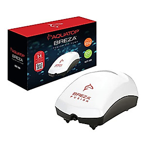Aquatop Fusion Aquarium Air Pump Single Outlet, Super Quiet, up to 55 Gal Fish Tank, BZF-400