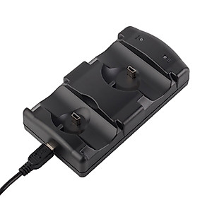 VSEER PS3 Controller Charging Dock Charging Station 2 in 1 with LED light Indicator Compatible for Original PS3/MOVE Controller, Black