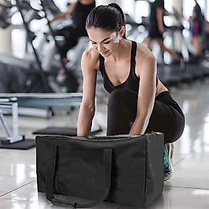 INFANZIA Duffel Travel Sports Equipment Bag, Long Luggage Bag with Upgrade Zipper Water Resistant, Extra Large Foldable Storage Bag for Camping, Tent, Tripod, Fishing(24x12x12 inch,1PCS)