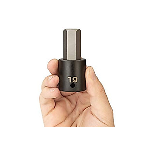 TEKTON 1/2 Inch Drive x 19 mm Hex Impact Bit Socket | SIB23219