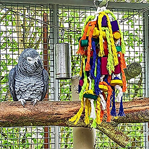 Rypet Large and Small Parrot Chewing Toys - Parrot Cage Bite Toys Wooden Block Tearing Toys for Conures Cockatiels African Grey and Other Amazon Parrots