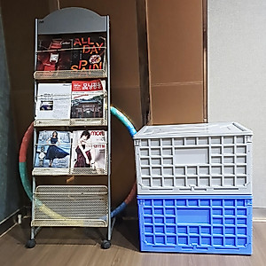 PTEREIW 21.5 Gallon(80L) Large Plastic Storage Totes, Stackable Storage Bin with Lid, Heavy Duty Plastic Container,Rugged Garage Organizer Container and Lidded Storage Basket(Grey)