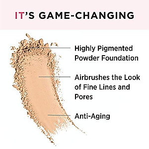 IT Cosmetics Celebration Foundation, Medium Tan (W) - Full-Coverage, Anti-Aging Powder Foundation - Blurs Pores, Wrinkles & Imperfections - With Hydrolyzed Collagen & Hyaluronic Acid - 0.3 oz Compact