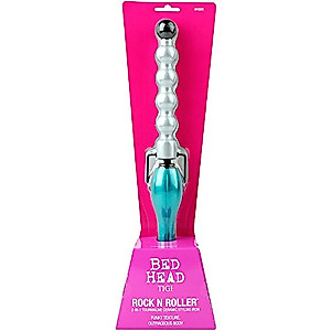 Bed Head Rock N Roller Clamp Free 2-in-1 Curling Wand | Round Barrel for Tousled Waves
