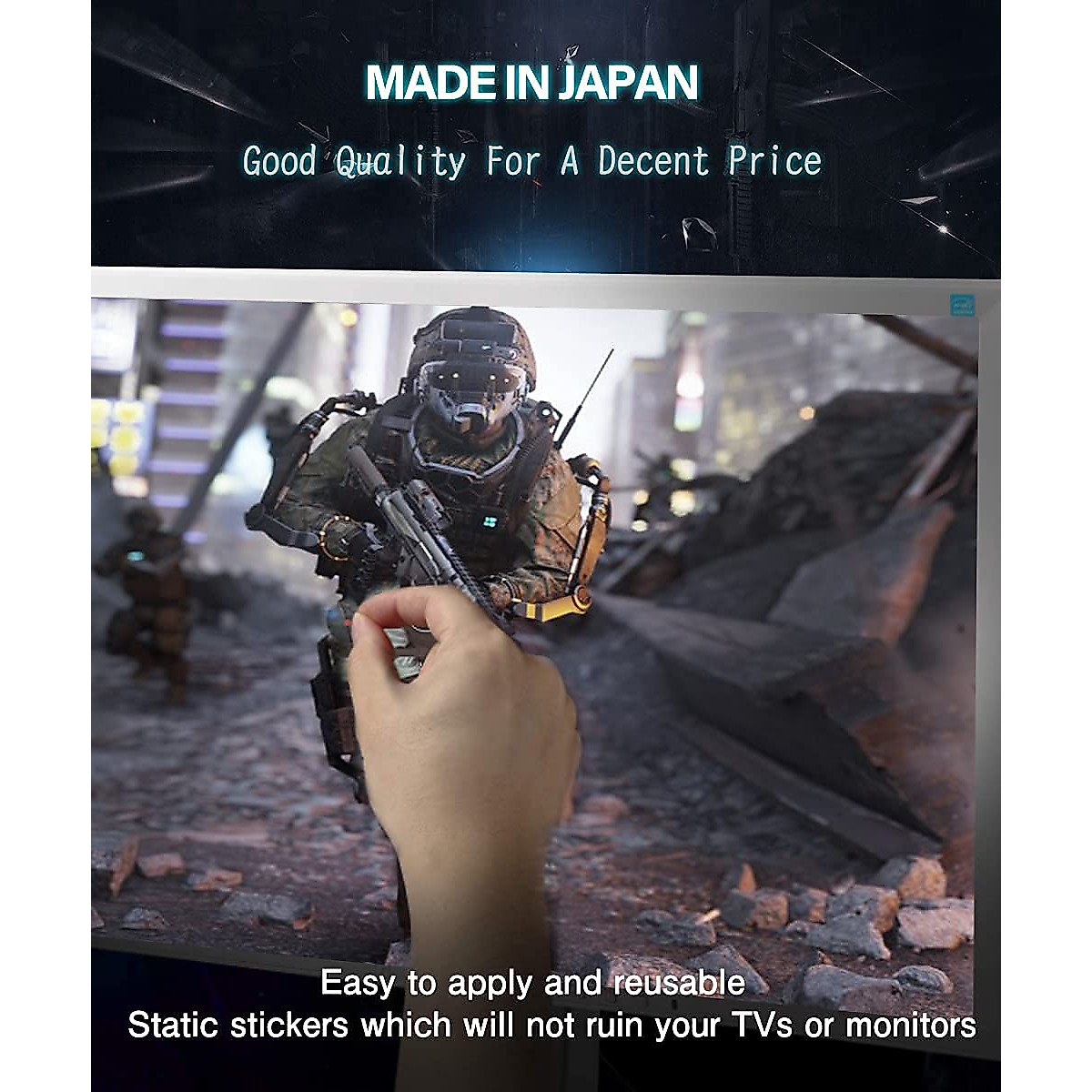 Reusable Transparent Aim Sight Assist Decals - FastScope TV or Monitor Decal for FPS Video Games for PC, Switch, Xbox & Playstation (22pcs in 3 Colors 7 Designs)