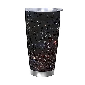 AYCZN Space Stars 20 OZ Tumbler Stainless Steel Travel Coffee Mug, Galaxy Planet Insulated Water Bottle with Lid and 2 StrawsLeakproof Thermal Cup