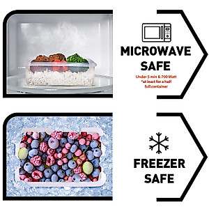 fullstar 34 PCS Plastic Food Storage Containers with Lids (17 Containers & 17 Lids), Leakproof BPA-Free Containers for Kitchen Organization, Meal Prep, Reusable Lunch Container -(Pack of 34)