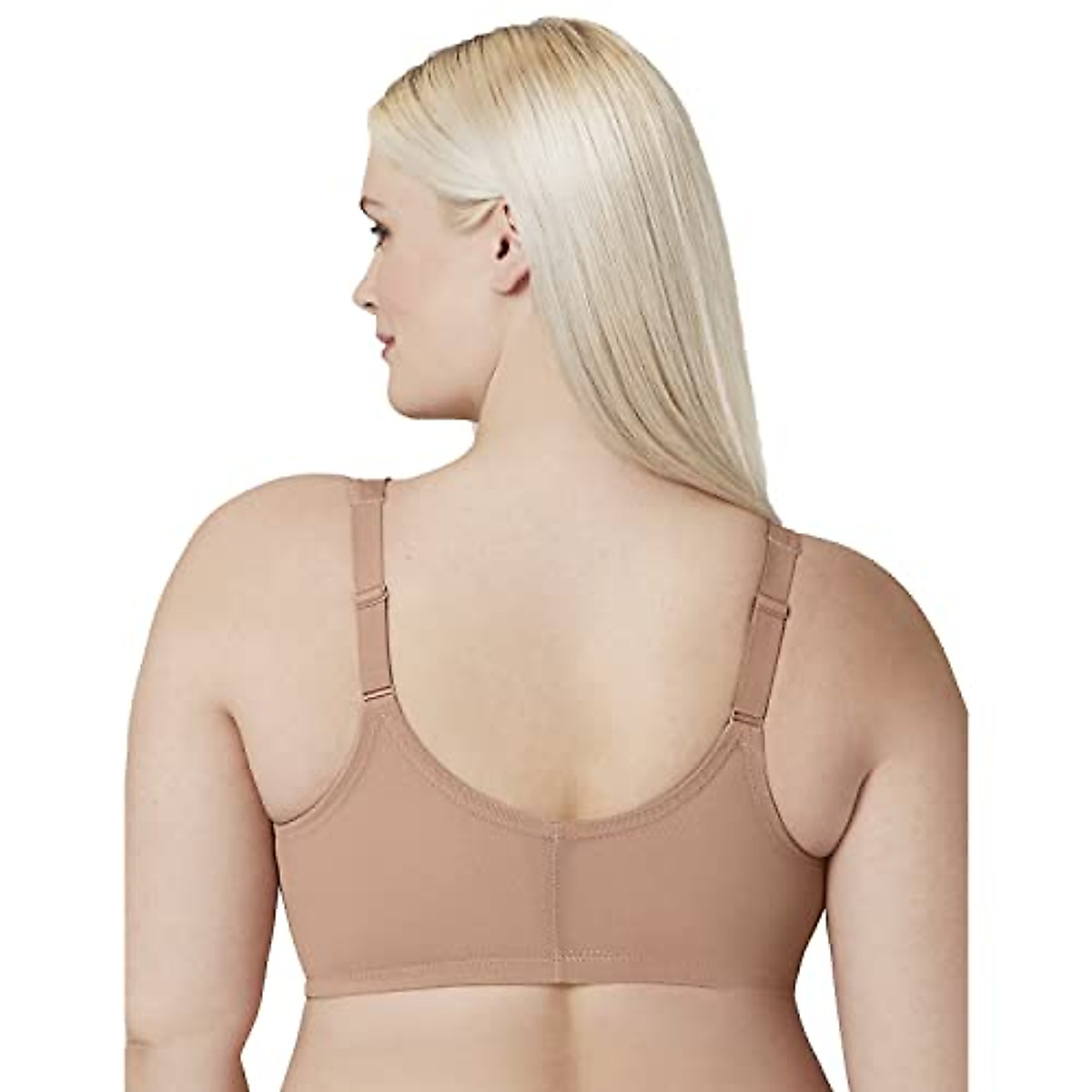 Glamorise Full Figure Plus Size MagicLift Natural Shape Front-Closure Bra Wirefree #1210