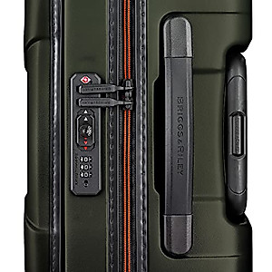 Briggs & Riley Torq Hardside Carry On Luggage with Spinner Wheels 22 inch. USB Charging Port, TSA-Friendly Locks, Easy Access Hinged Front Pocket, Green