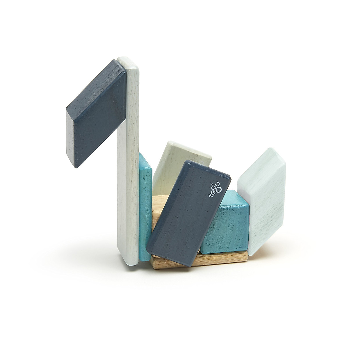 14 Piece Tegu Magnetic Wooden Block Set, Blues