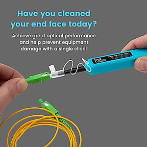 trueFIBER Fiber Optic Dual Position Pen Click Cleaner, SC/ST/FC 2.50mm, UPC/APC Connector Ferrules, 800+ Push Cleans, 1 pc