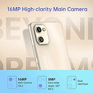 UMIDIGI A13S (4GB+64GB) Unlocked Cell Phone, 6.7" Ultra-Large Full Screen Smartphone with 5150mAh Battery + 16MP AI Dual Camera, Unlocked Android 11 Phone with Dual SIM (Global 4G LTE)