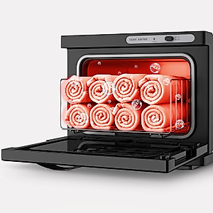 StateRiver Towel Warmer Cabinet, 8L Hot Bath Towel Warmer Heating Use for Facial Spa, Hair Beauty, Salon Equipment and Home - Black