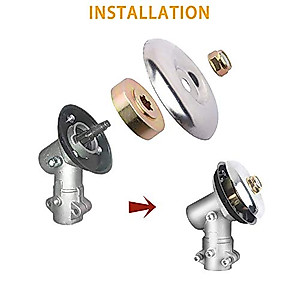 CZS 2 Kind of Lawnmower Blade Adapter Kit, Gardening Machine Brush Blade Adapter Attachment Maintenance Kit for String and Universal Trimmers Brush Cutter