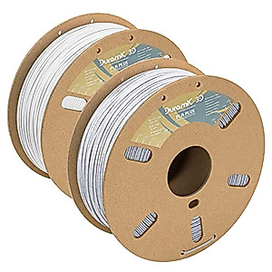 PLA Plus White and Marble Bundle, 3D Printer Filament Tough PLA Pro 8 Times Strength, Cardboard Spool 3D Printing Filament PLA + Dimensional Accuracy 99% +/- 0.03 mm