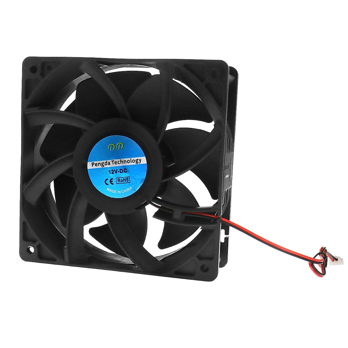 Micro Trader Black Cooling Fan DC 2Pin Bearing Ball 12V 0.8A 120x120x38mm with CE for PC