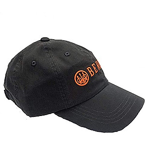 Beretta Men's Cotton Twill Hunting Outdoor Casual Hat with Beretta Trident logo, Grey