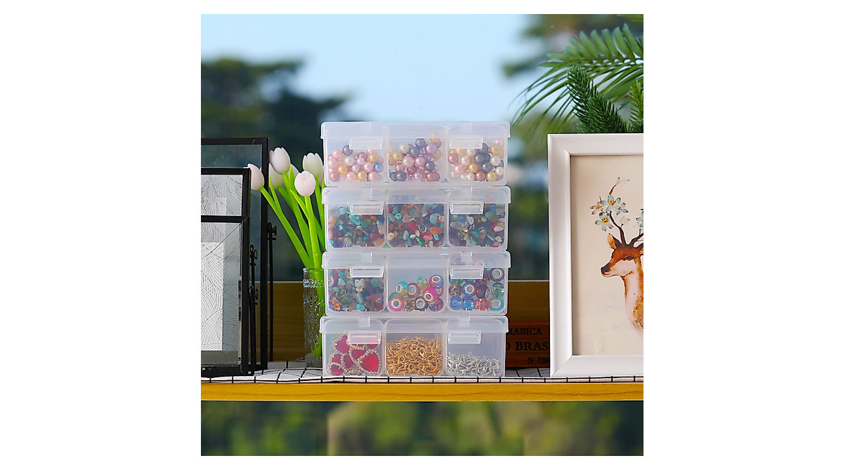 Clear Plastic Storage Organizer Set – 52 PCS for Crafts & Jewelry