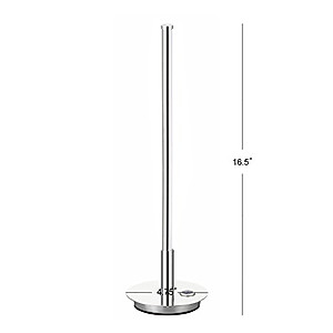 JONATHAN Y JYL7002A Keira 16.5" LED Integrated Table Lamp Modern,Contemporary for Bedroom, Living Room, Office, College Dorm, Coffee Table, Bookcase, Chrome