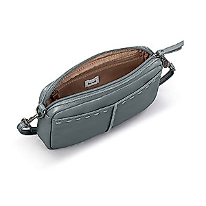 The Sak womens Cora Leather Crossbody, Dusty Blue, One Size US