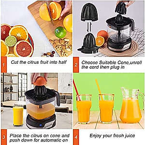 M MELENTA Electric Citrus Juicer, 41oz Large Capacity Orange Juicer Squeezer with Powerful Motor, Easy to Clean, Electric Lemon Juicer Extractor with Blue LED Working Lamp for Lime Orange Grapefruit