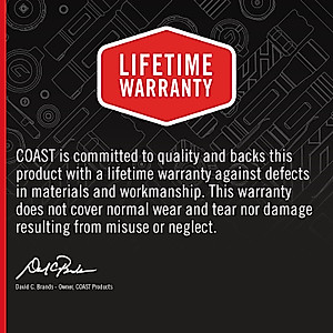 Coast KL10 100 Lumen LED Keychain Light, Pocket Sized, Black