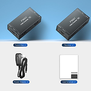 HDMI Extender 165ft Over Single Cat5e/6 Ethernet, Extend 1080P@60Hz Video No Delay, Transmit Audio Video Synchronously, Support 3D, POC, EDID